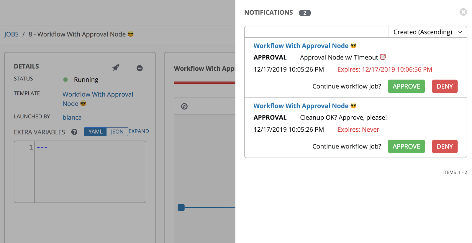 How to add approval steps to Ansible Tower workflows